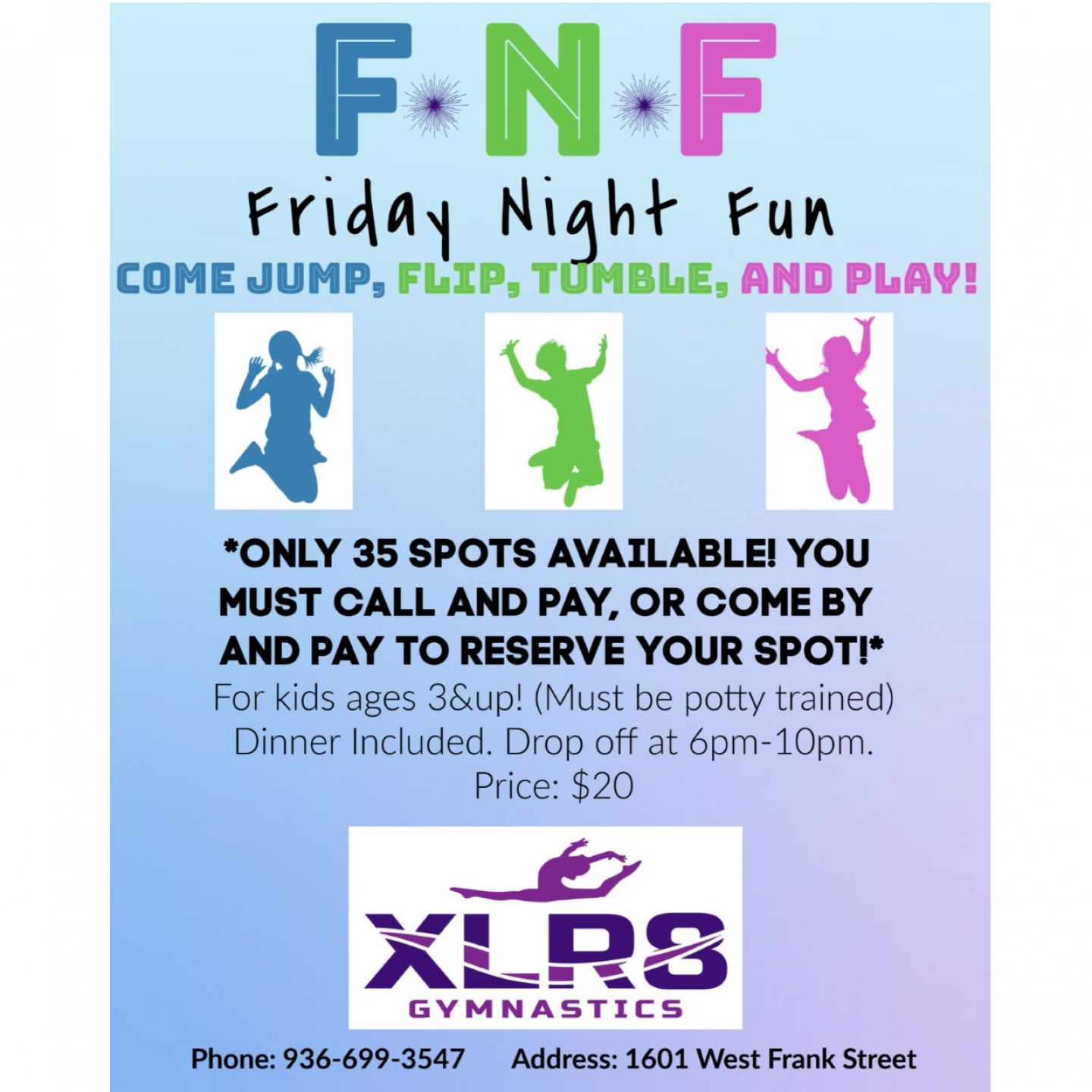 Events | XLR8 Gymnastics, LLC